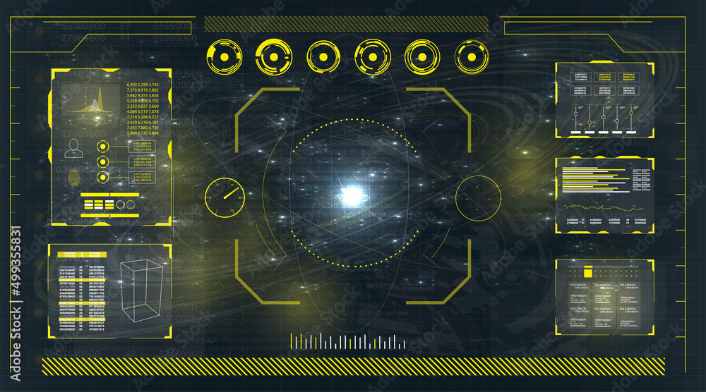 HUD. Vector illustration for your design. Technological background ...