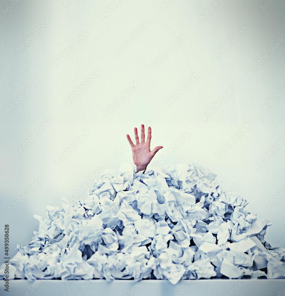Help Im drowning in paperwork. Cropped shot of a businessman buried ... Help Im drowning in paperwork. Cropped shot of a businessman buried ...