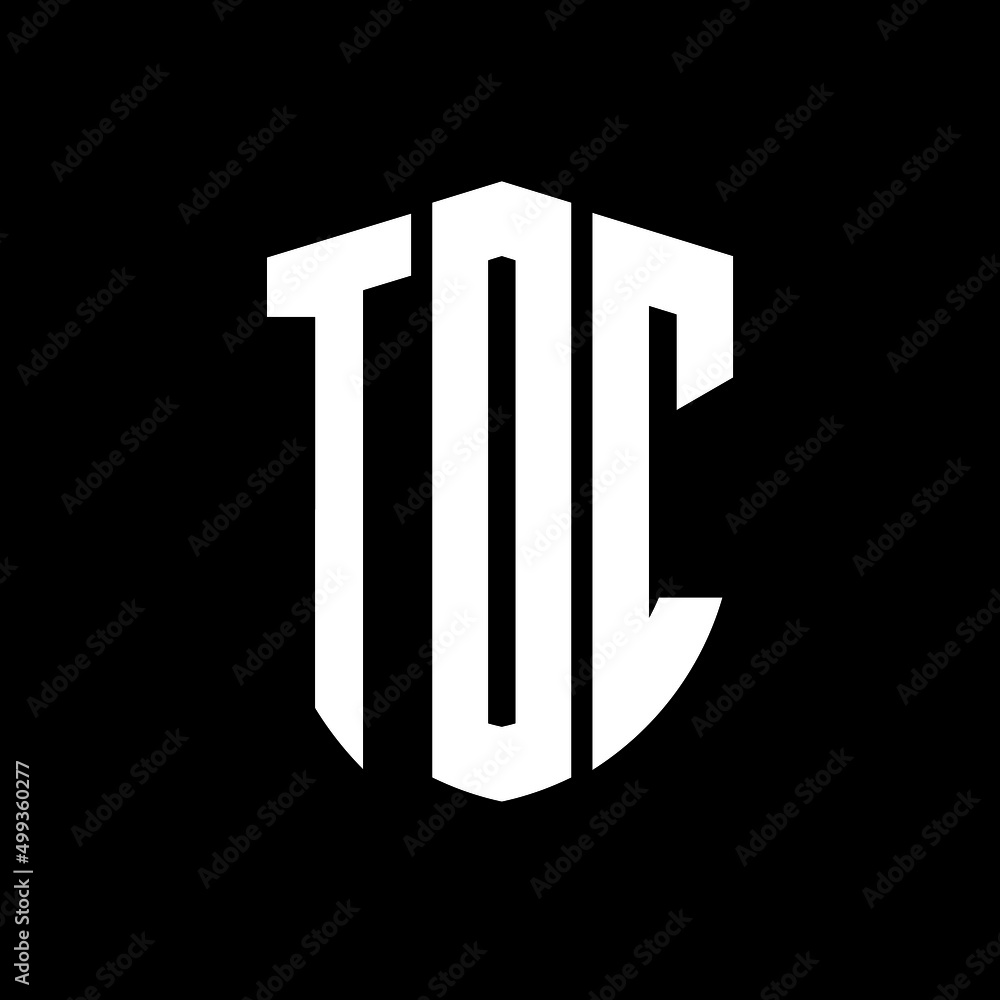TDC letter logo design. TDC modern letter logo with black background ...
