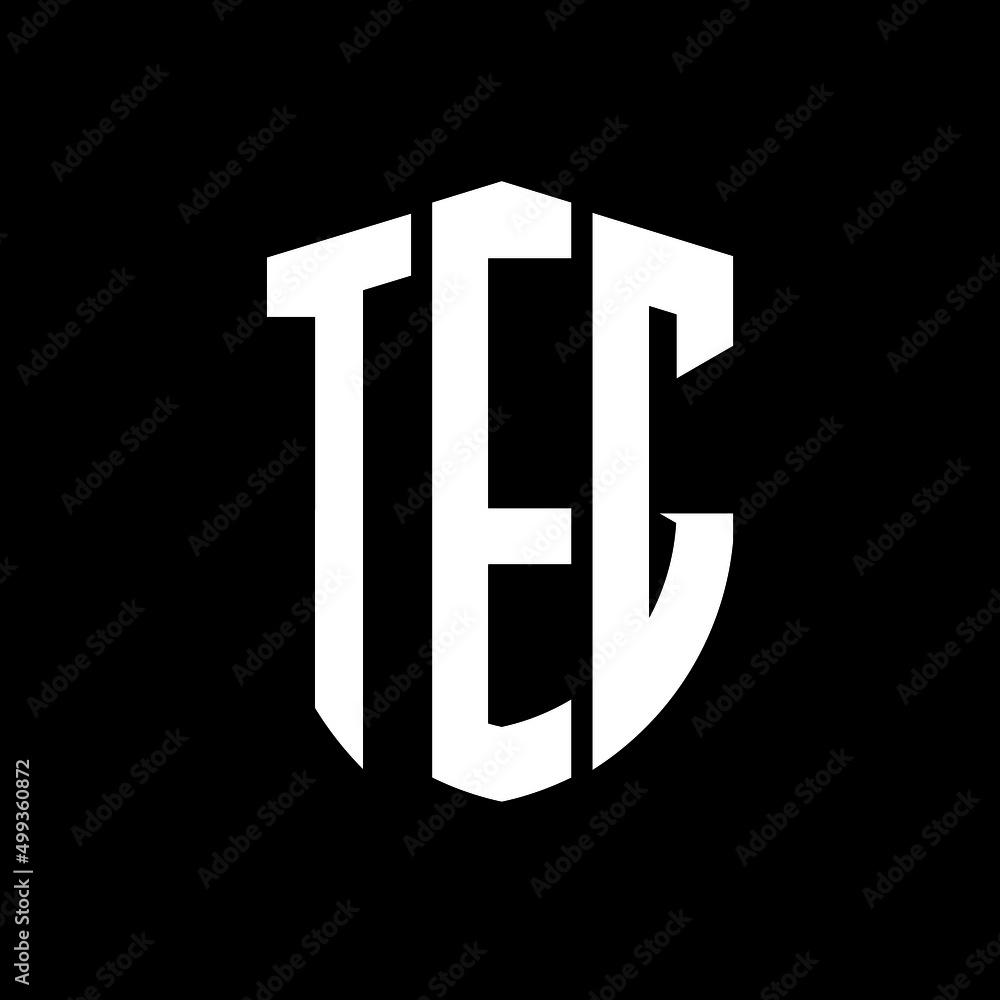 TEG letter logo design. TEG modern letter logo with black background ...