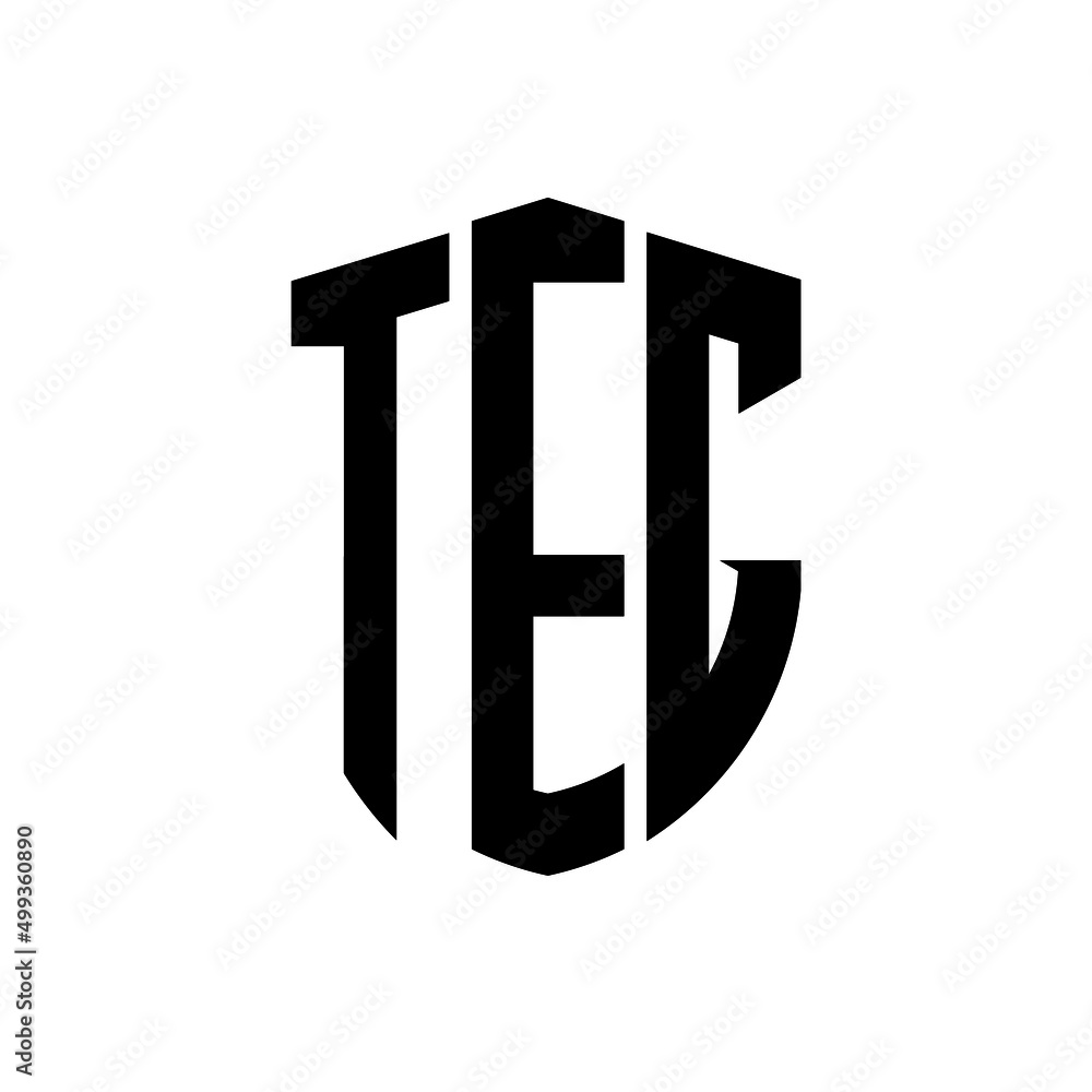 TEG letter logo design. TEG modern letter logo with black background ...