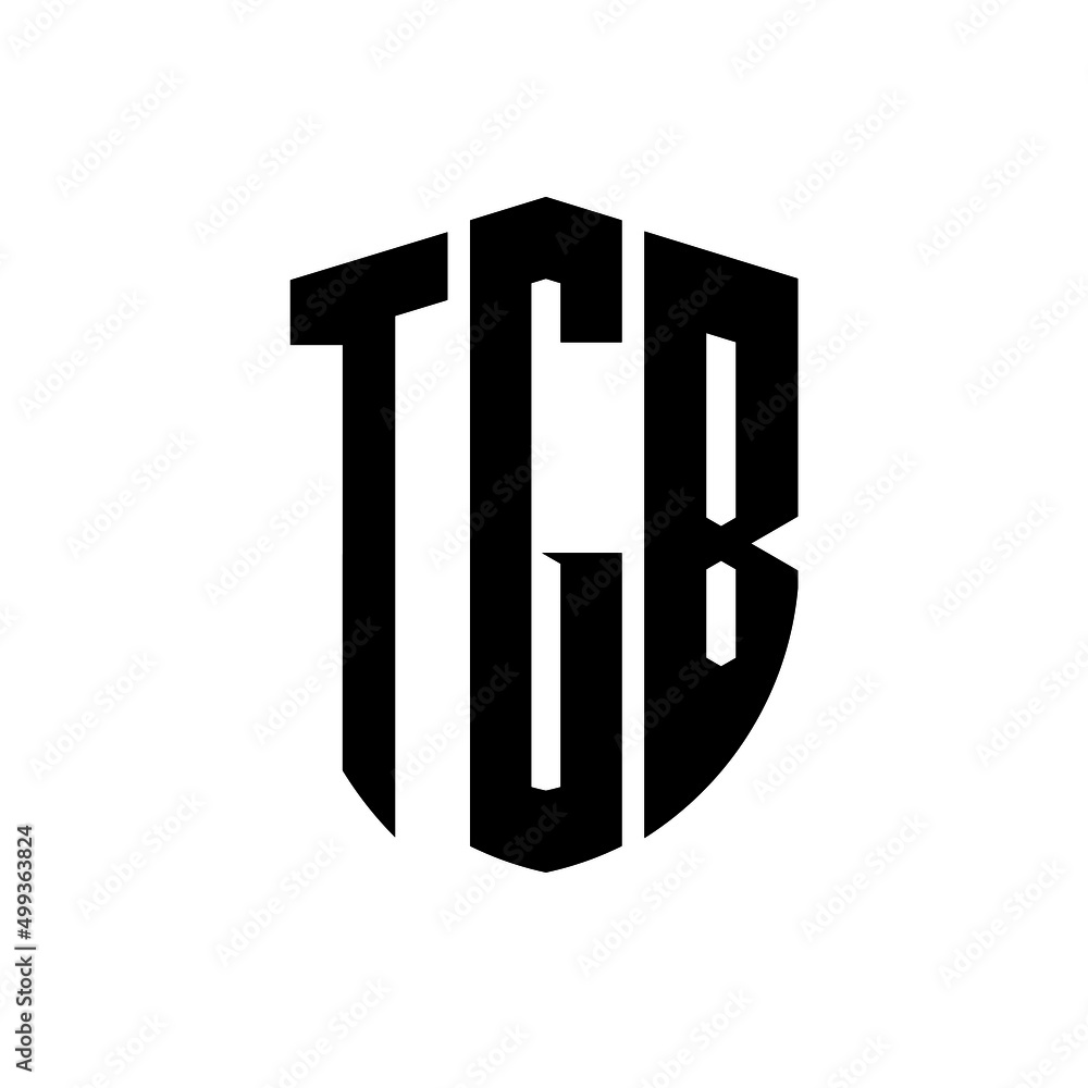 TGB letter logo design. TGB modern letter logo with black background ...