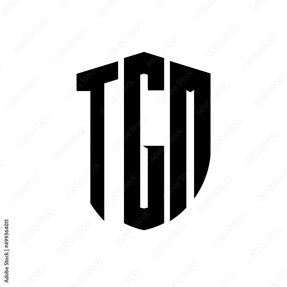 TGM letter logo design. TGM modern letter logo with black background ...