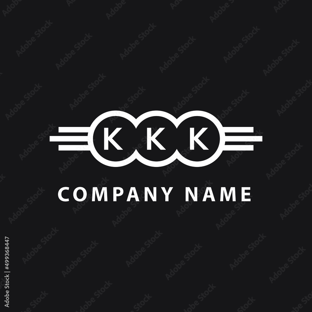 KKK letter logo design on black background. KKK creative initials ...