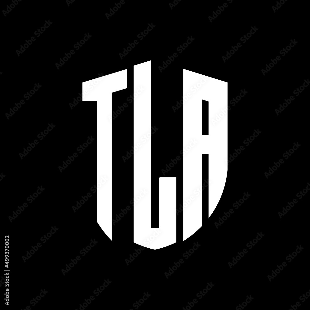 TLA letter logo design. TLA modern letter logo with black background ...