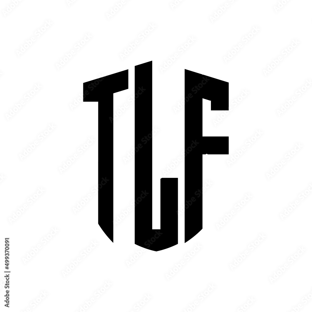 TLF letter logo design. TLF modern letter logo with black background ...