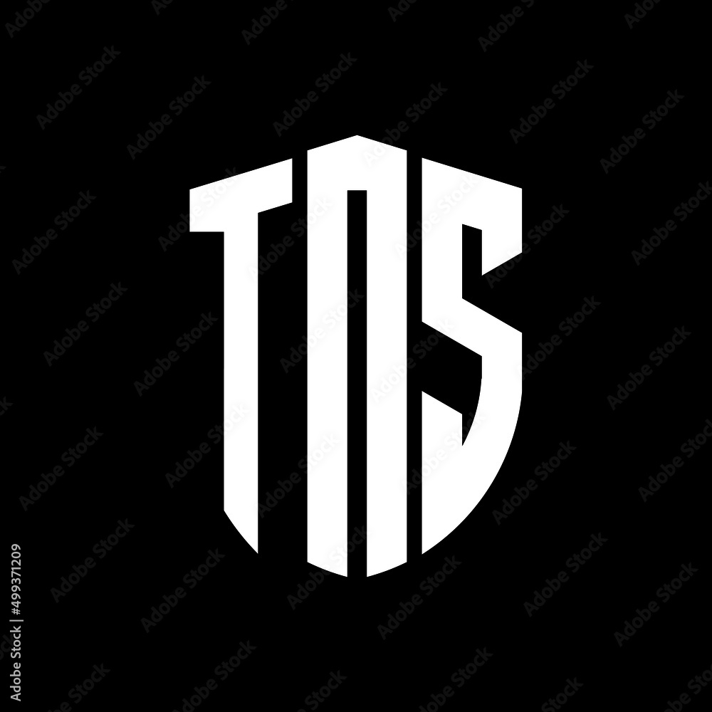 TNS letter logo design. TNS modern letter logo with black background ...