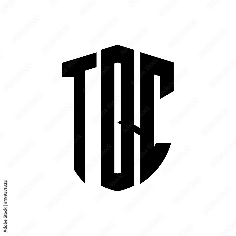 TQC letter logo design. TQC modern letter logo with black background ...