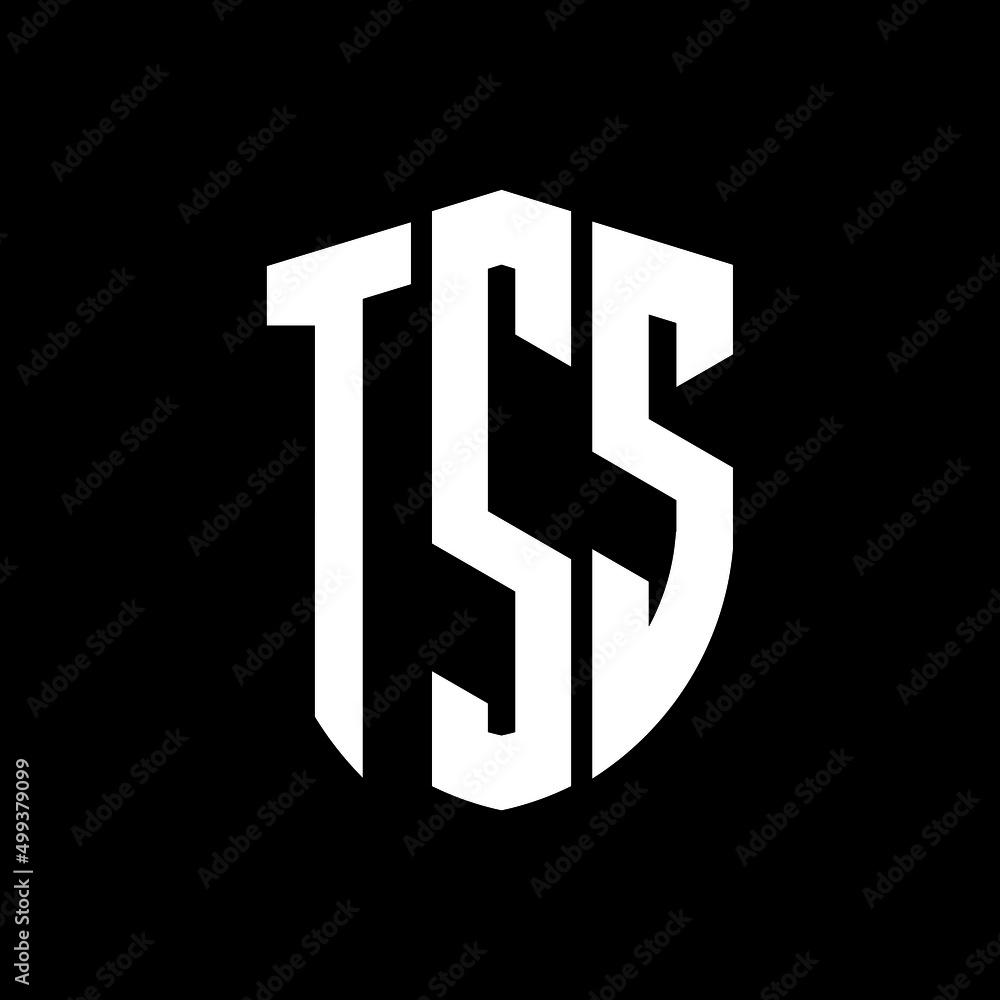 TSS letter logo design. TSS modern letter logo with black background ...