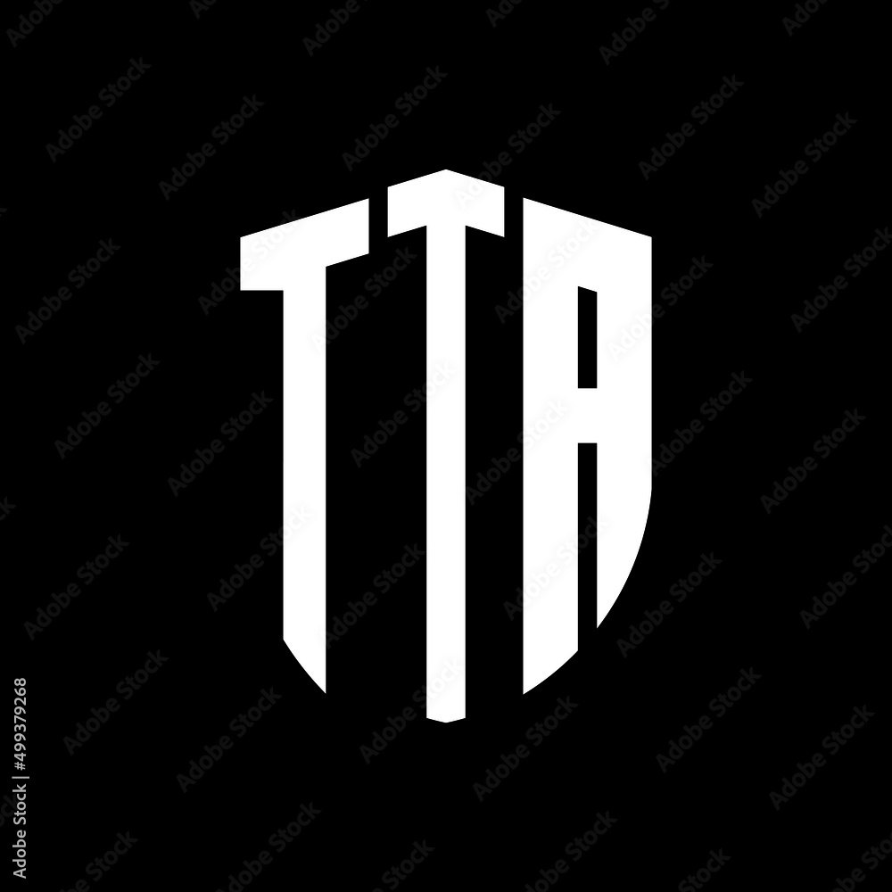 TTA letter logo design. TTA modern letter logo with black background ...