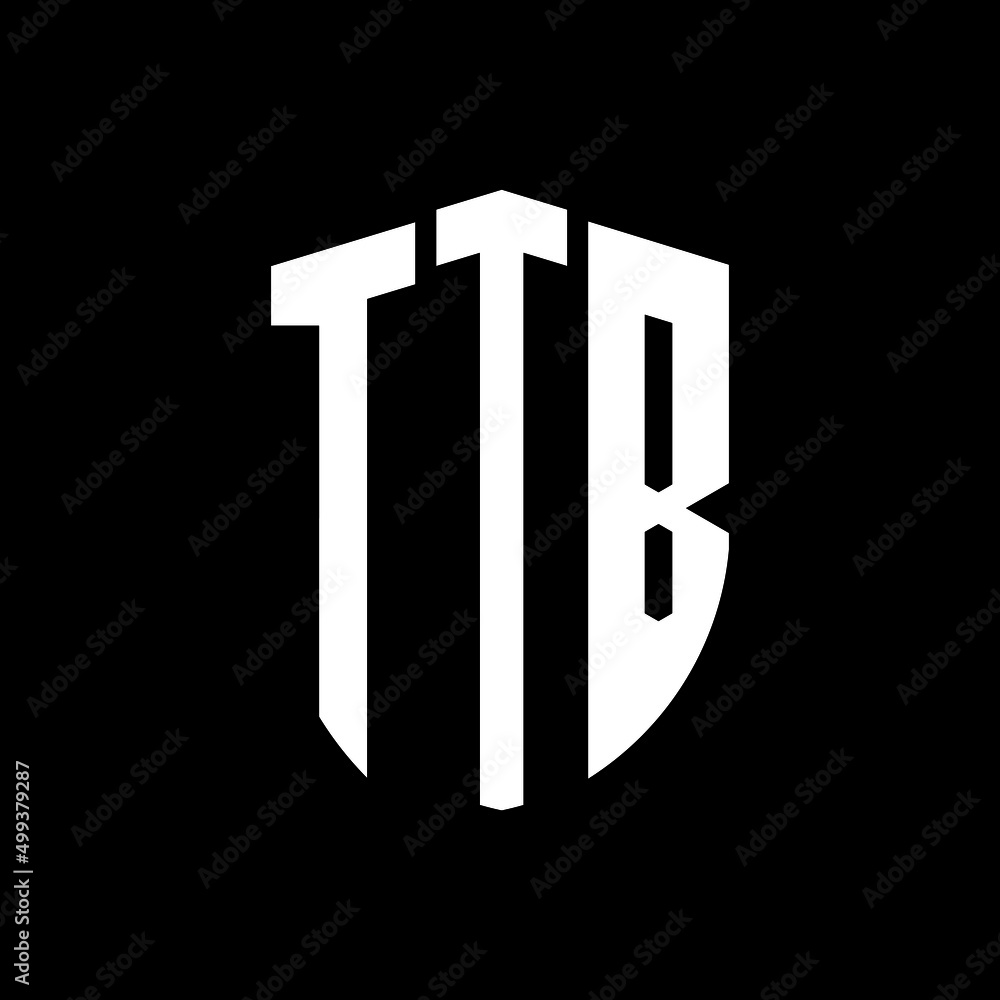 TTB letter logo design. TTB modern letter logo with black background ...