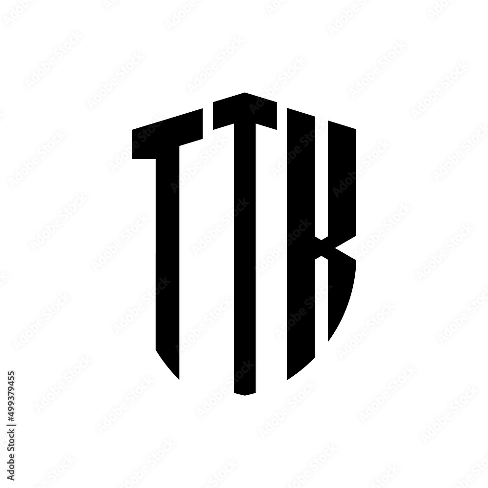 TTK letter logo design. TTK modern letter logo with black background ...