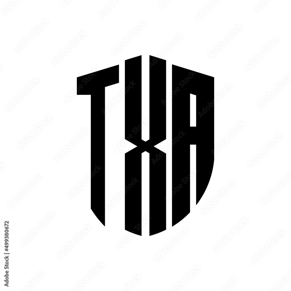 TXA letter logo design. TXA modern letter logo with black background ...