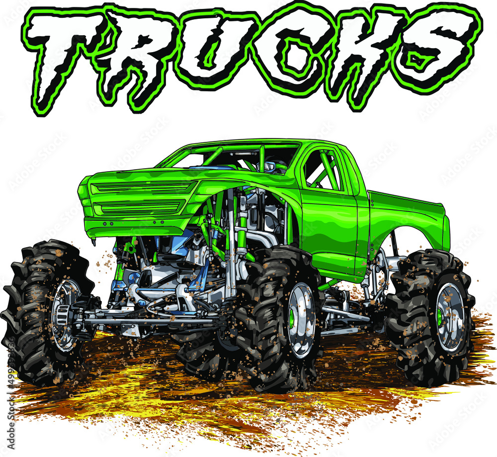 dirt race isolated on white background for poster, t-shirt print ...