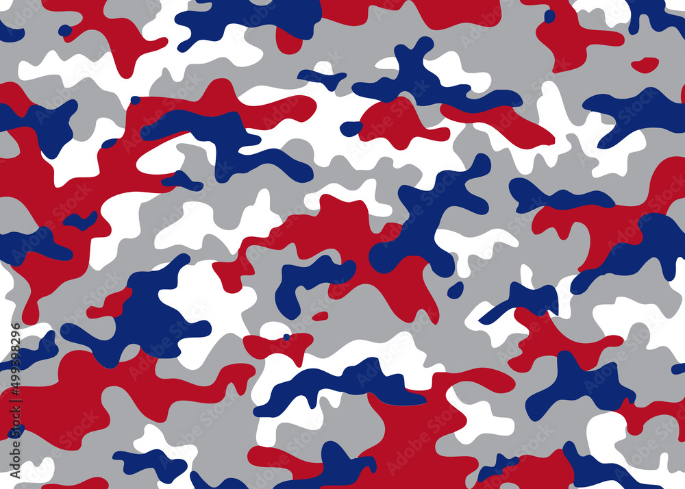 Camouflage seamless pattern. Trendy style camo colors of the UK, repeat ...