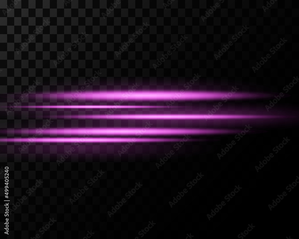 purple line png collection effect. Neon horizontal light line. Laser ...