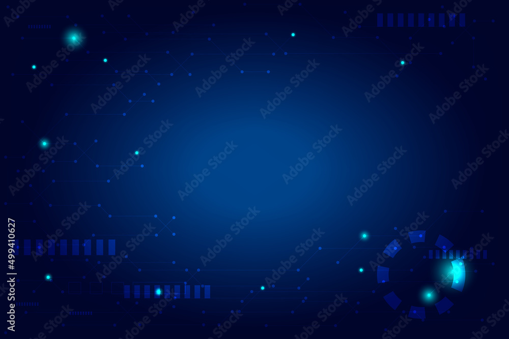 Network integration background with particles element. Abstract blue ...