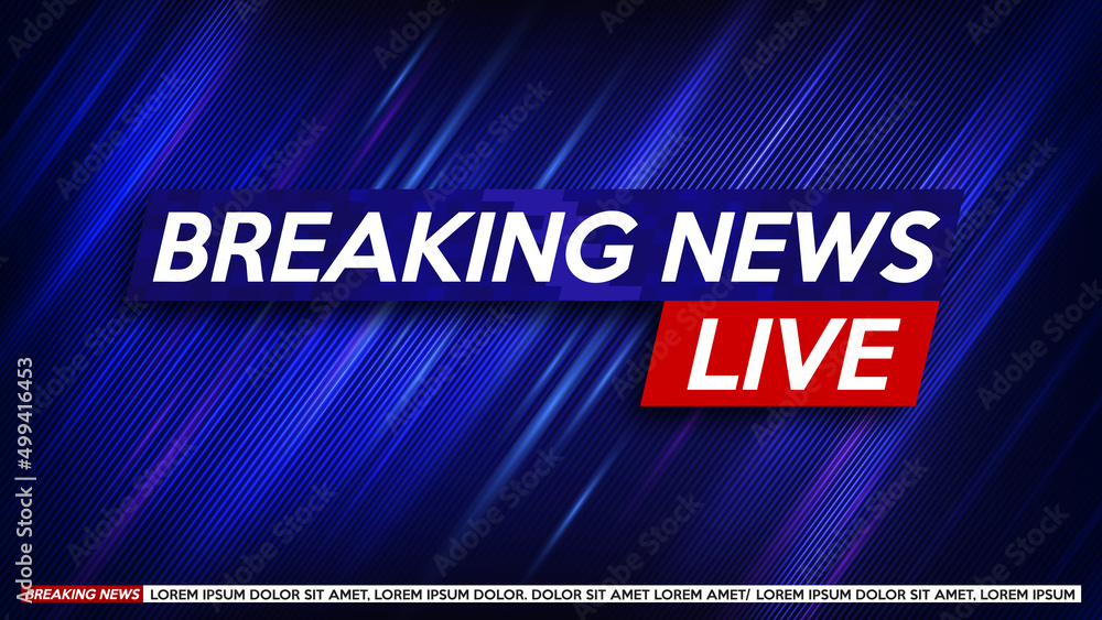 Breaking news Screen saver background. Urgent news release on ...