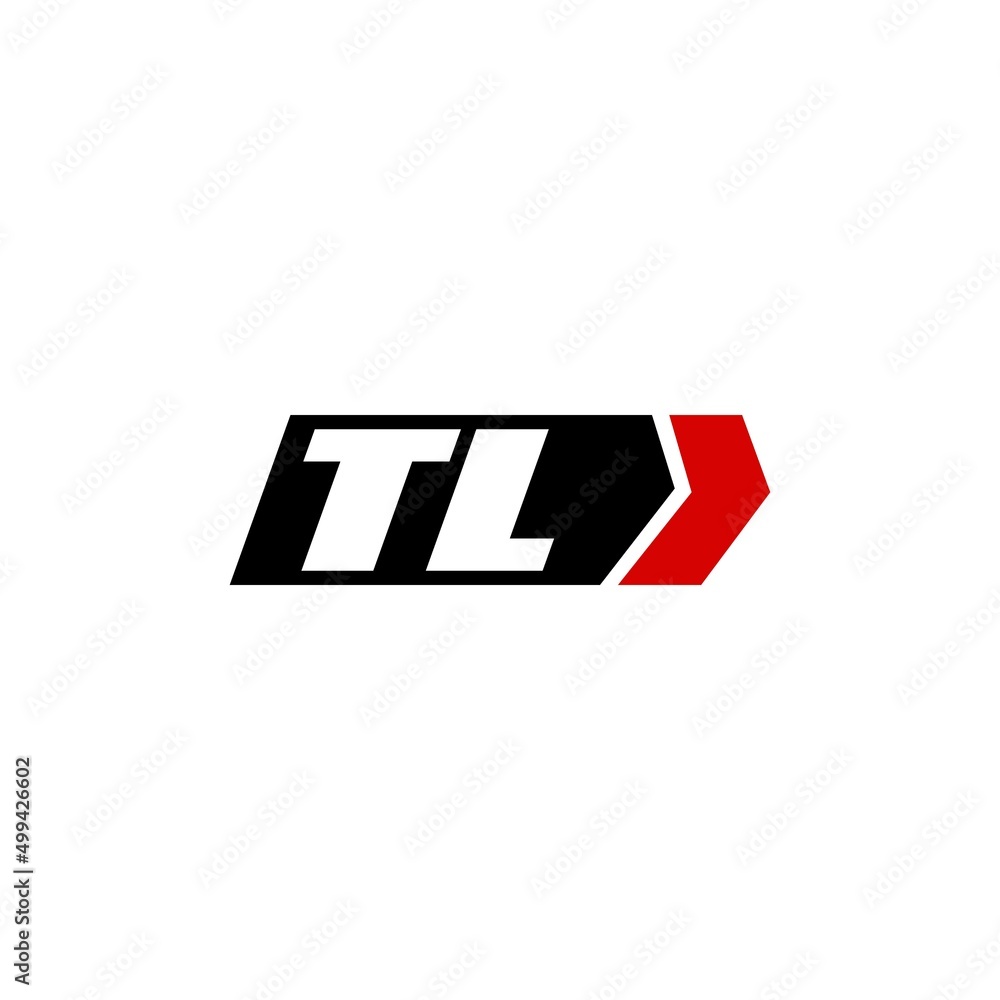 Initial letter TL logo with right arrow logo design Stock Vector ...