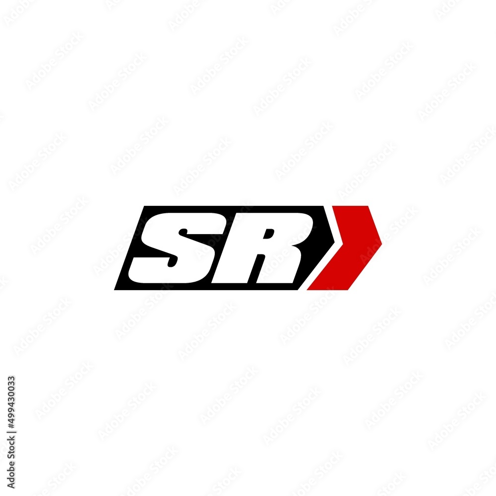 Initial letter SR logo with right arrow logo design Stock Vector ...