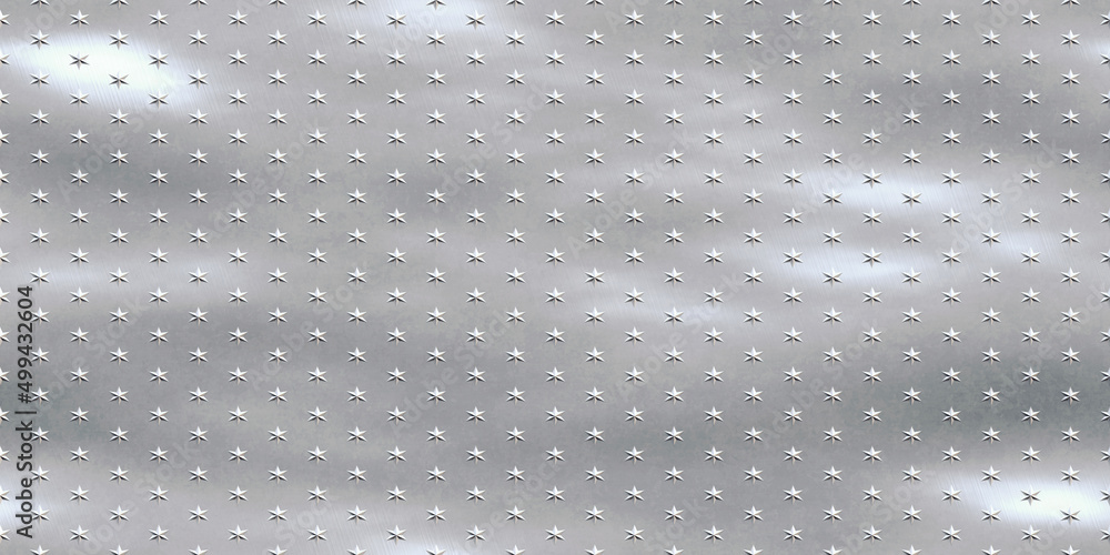 Star studded galvanized steel seamless sheet metal texture. Metallic ...