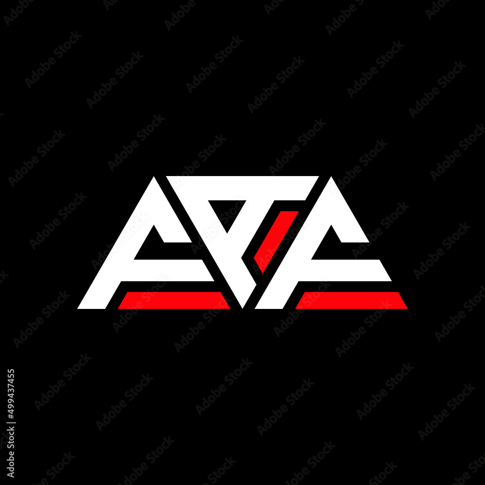 FAF triangle letter logo design with triangle shape. FAF triangle logo ...