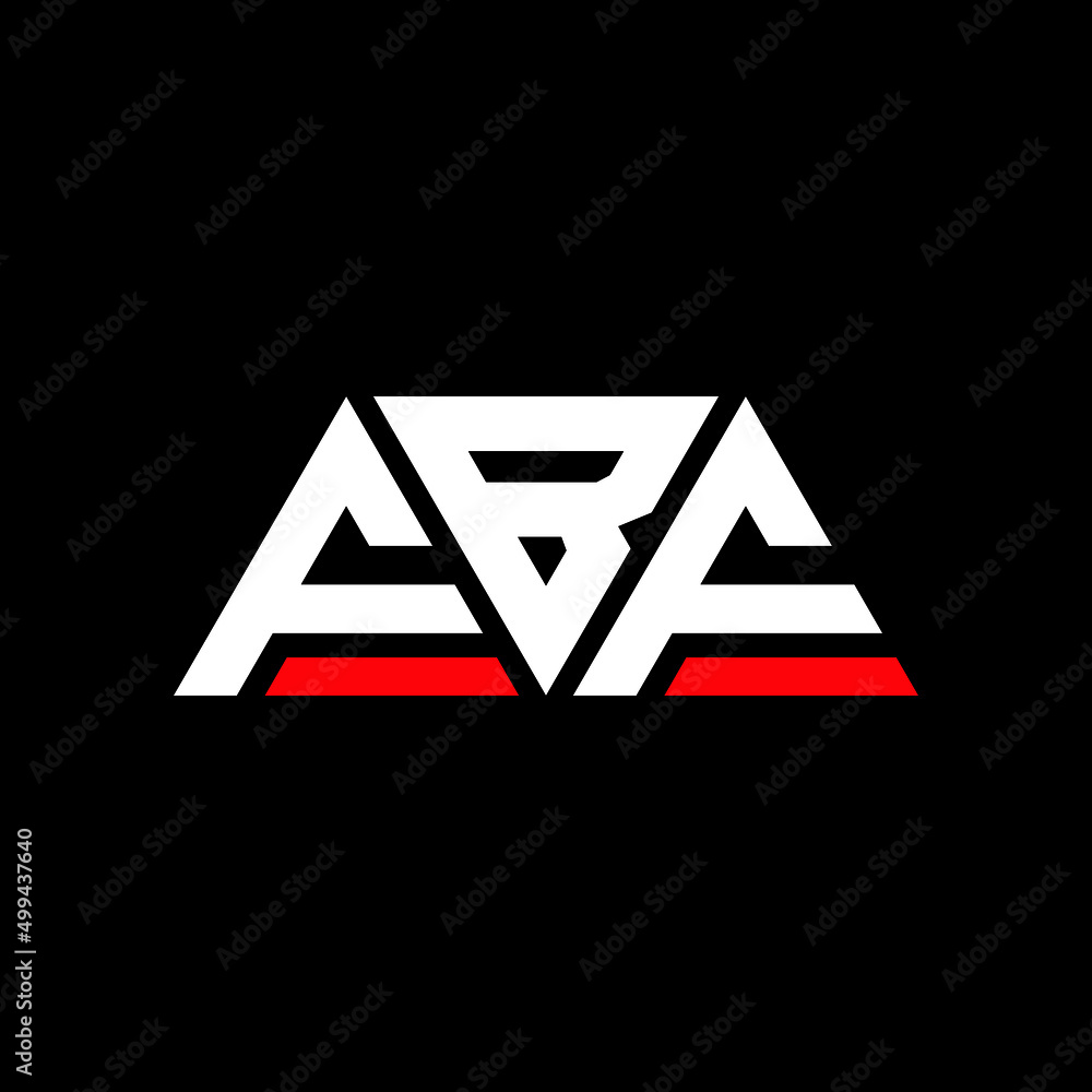 FBF triangle letter logo design with triangle shape. FBF triangle logo ...