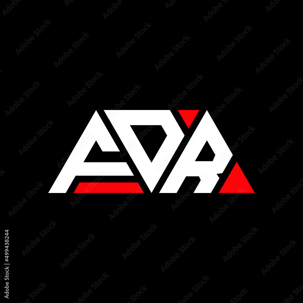 FDR triangle letter logo design with triangle shape. FDR triangle logo ...