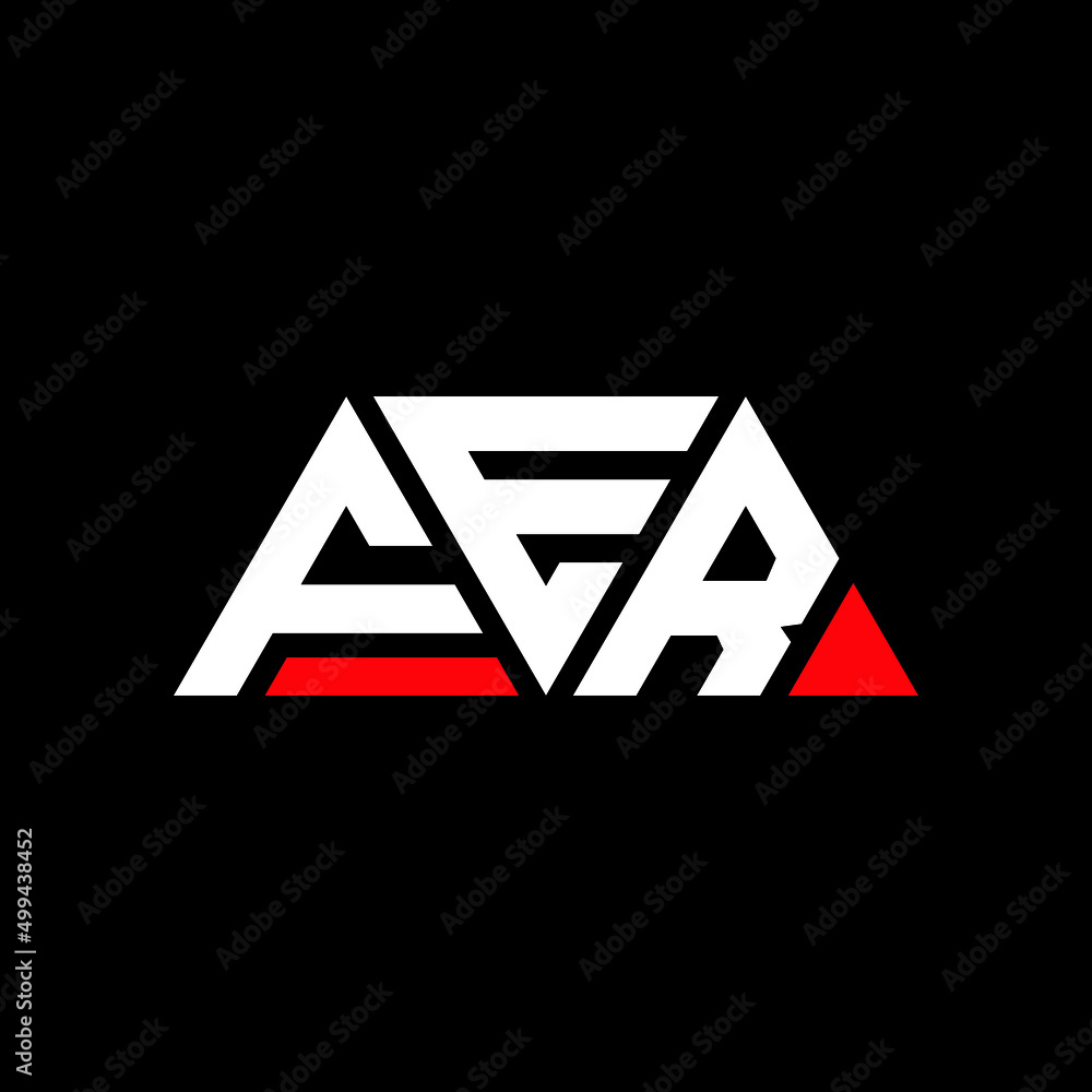 FER triangle letter logo design with triangle shape. FER triangle logo ...