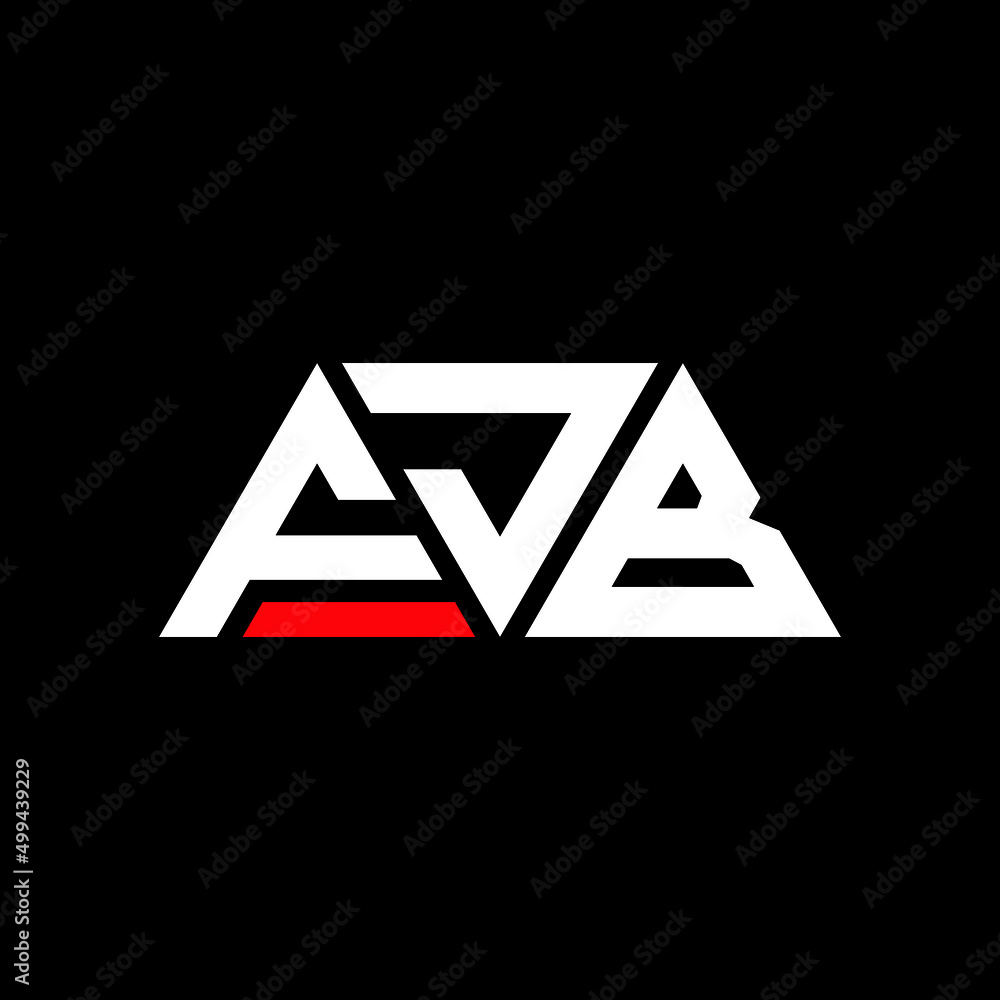 FJB triangle letter logo design with triangle shape. FJB triangle logo ...