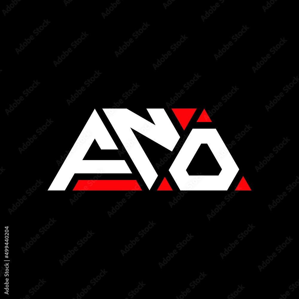 FNO triangle letter logo design with triangle shape. FNO triangle logo ...