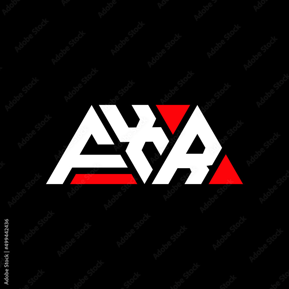 FXR triangle letter logo design with triangle shape. FXR triangle logo ...