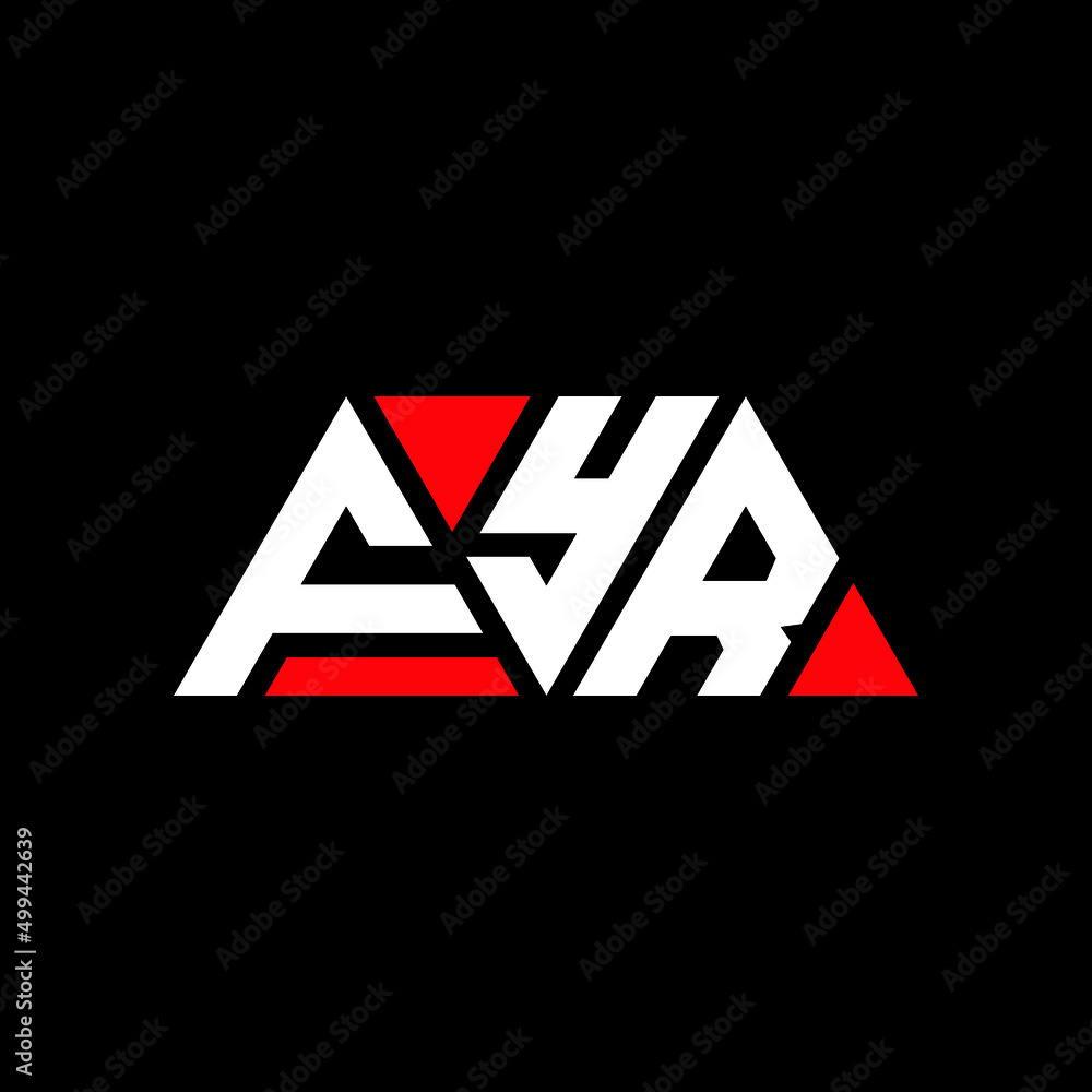 FYR triangle letter logo design with triangle shape. FYR triangle logo ...