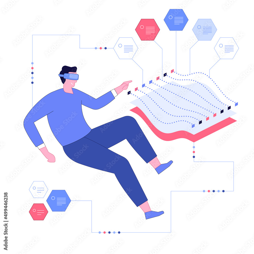 Metaverse technology concept VR virtual digital reality cyber metaverse ...