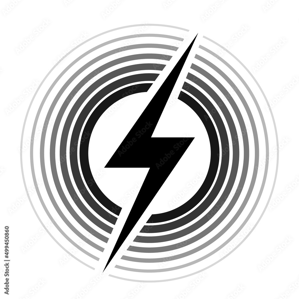 Power logo design. Flash lightning Thunderbolt Energy representing high ...