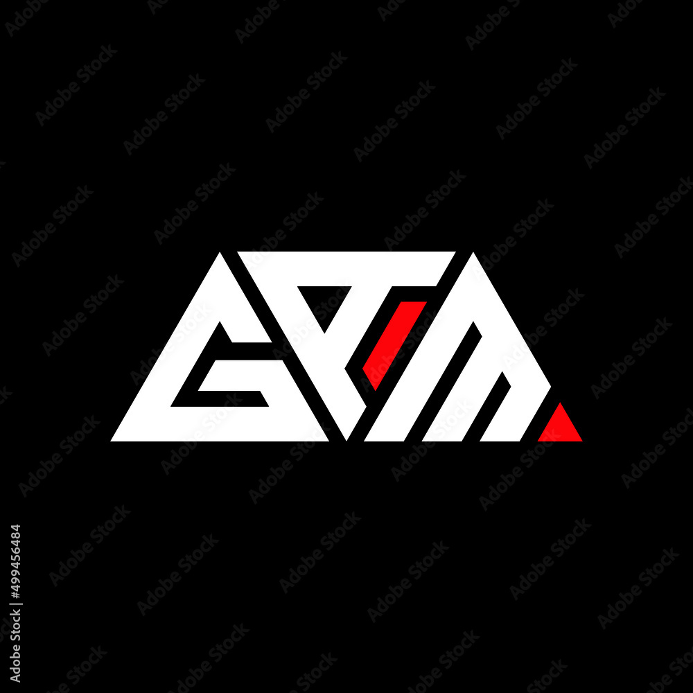 GAM triangle letter logo design with triangle shape. GAM triangle logo ...
