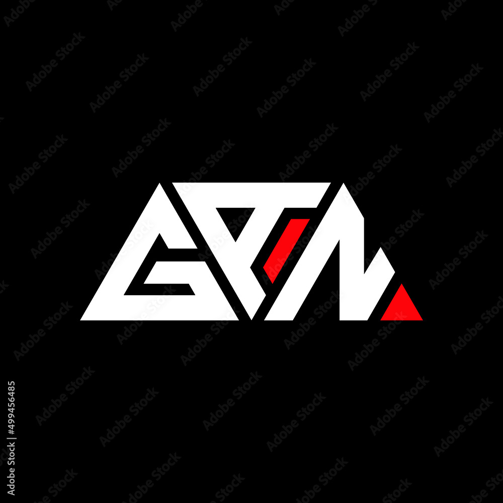 Vetor de GAN triangle letter logo design with triangle shape. GAN ...