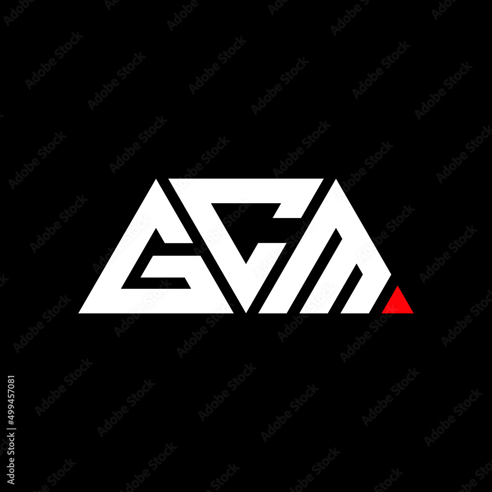 GCM triangle letter logo design with triangle shape. GCM triangle logo ...