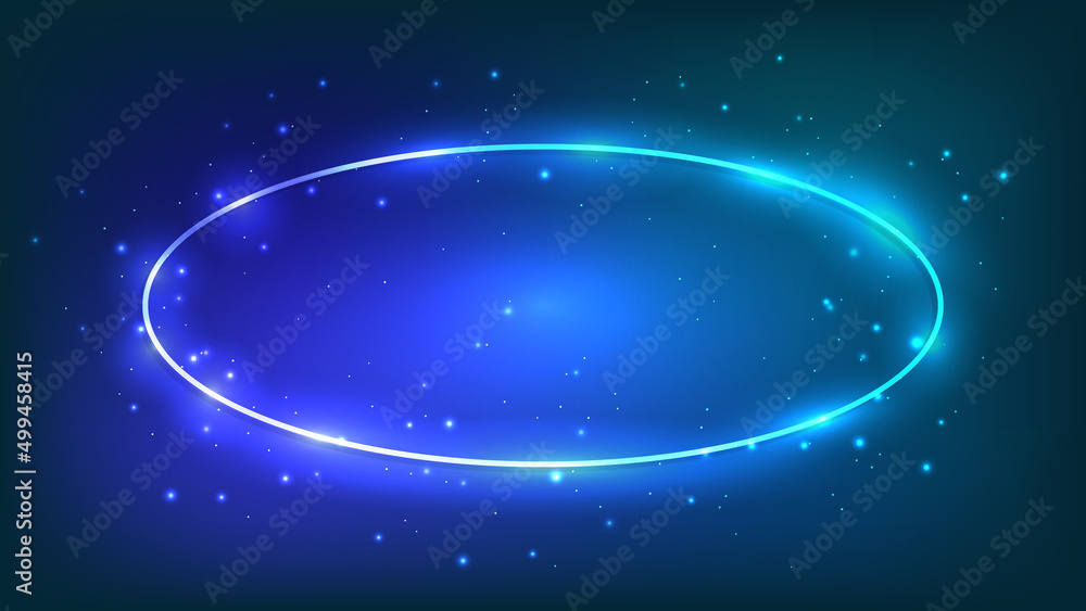 Neon frame with shining effects and sparkles Stock Vector | Adobe Stock