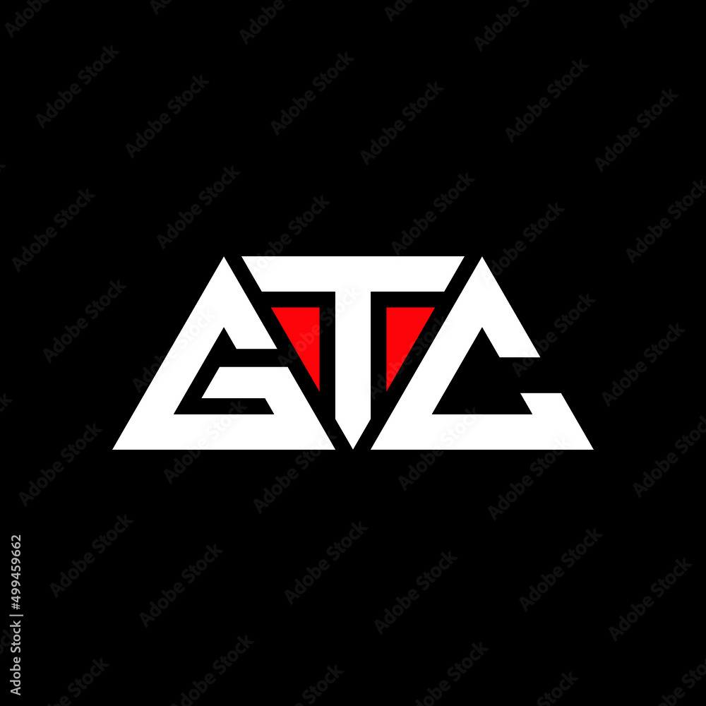 GTC triangle letter logo design with triangle shape. GTC triangle logo ...