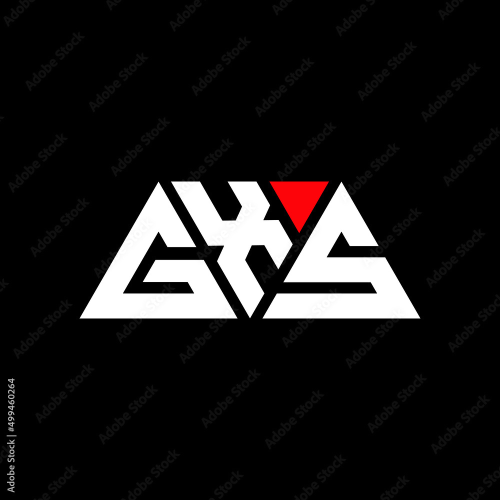 GXS triangle letter logo design with triangle shape. GXS triangle logo ...