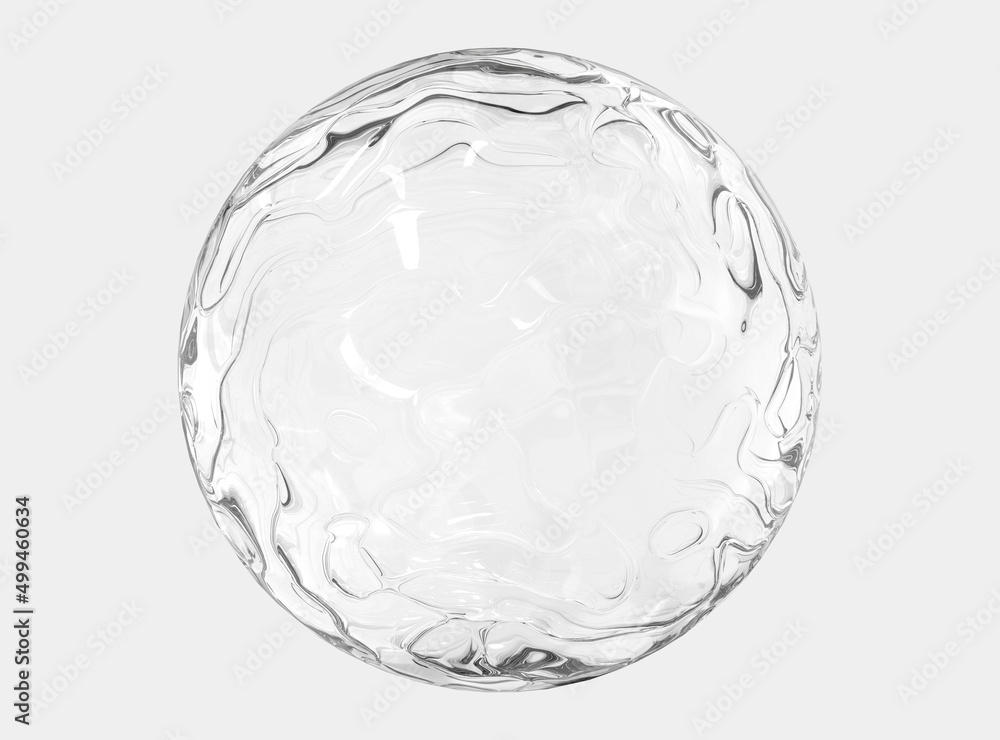 Ice ball isolated on white background with clipping path. Abstract ...