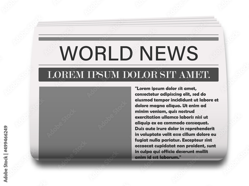 Realistic newspaper. Newspaper template. Daily press empty paper ...