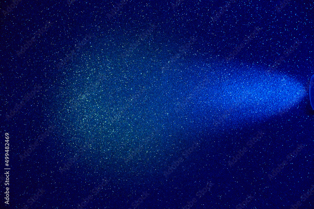 On a blue gradient background in fine grain a blue ray of light Stock ...