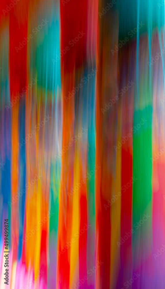abstract colorful blur design of painted columns of pillars on urban ...
