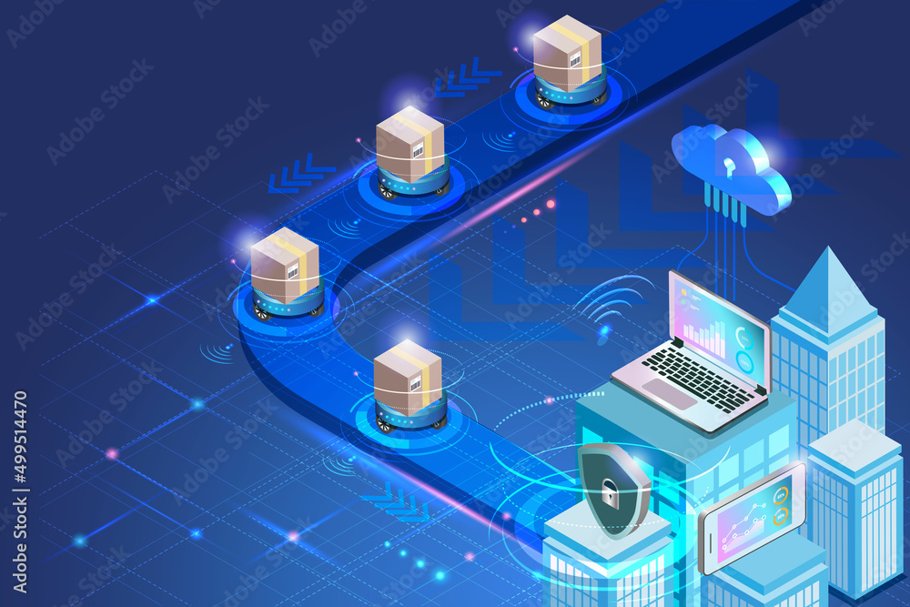 Smart logistics delivery system with automated robotic and wireless ...