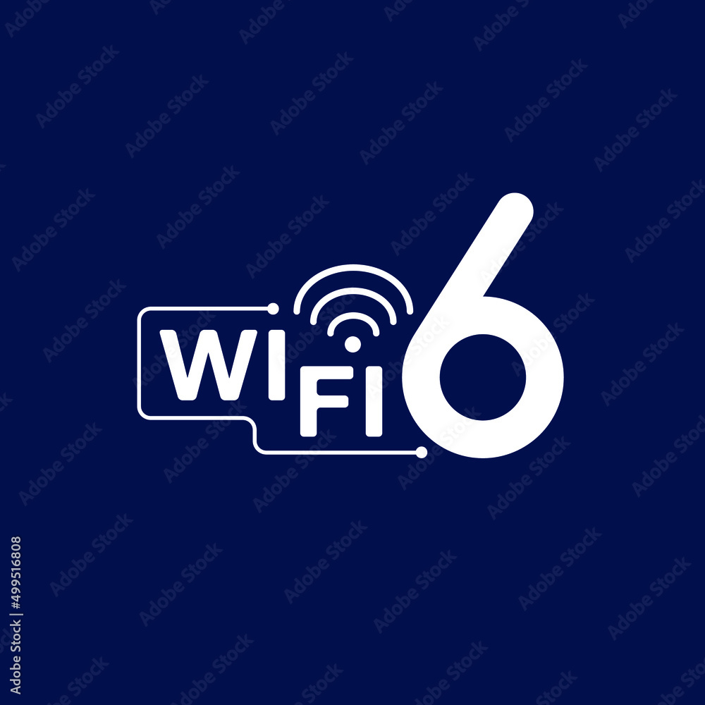 Wifi 6 logo design vector icons. WI-FI 6, The next new generation of ...