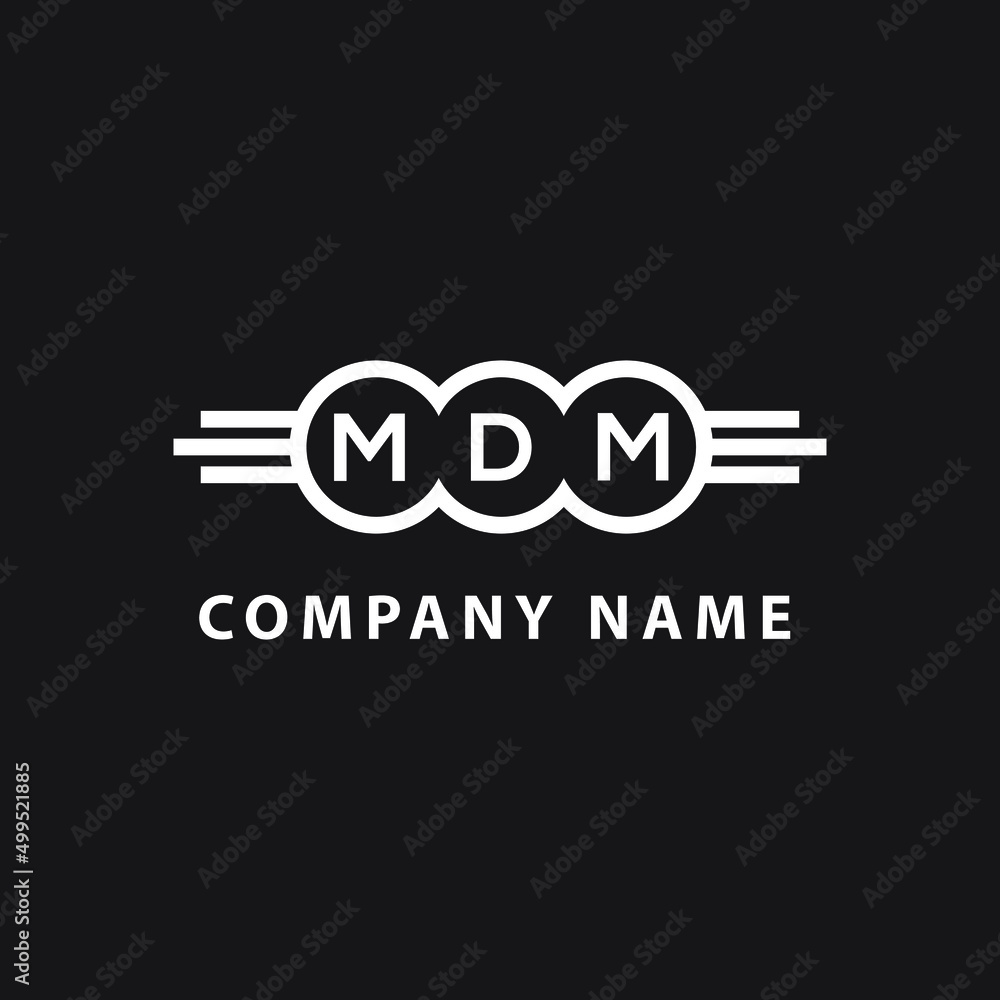 MDM letter logo design on black background. MDM creative initials letter logo concept. MDM ...