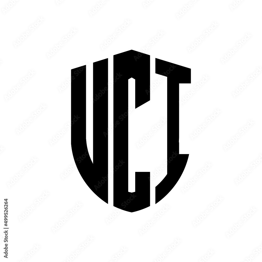 UCI letter logo design. UCI modern letter logo with black background ...