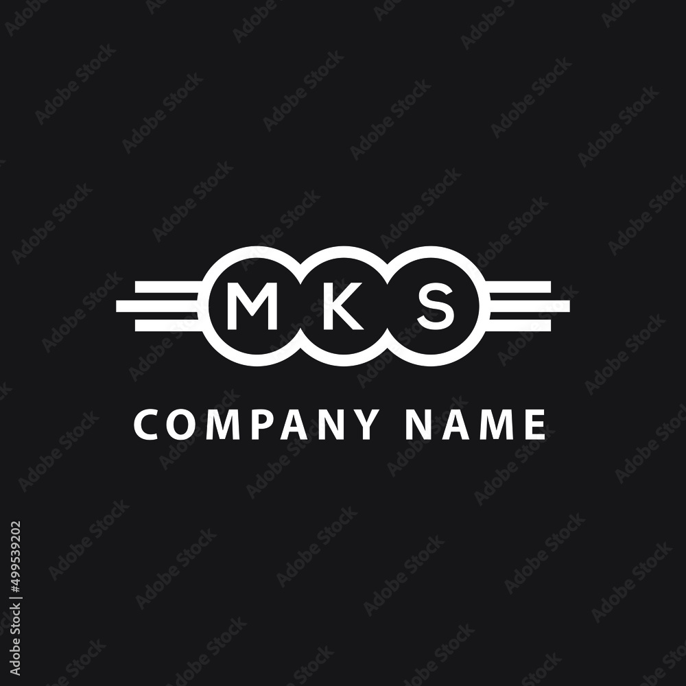 MKS letter logo design on black background. MKS creative initials ...